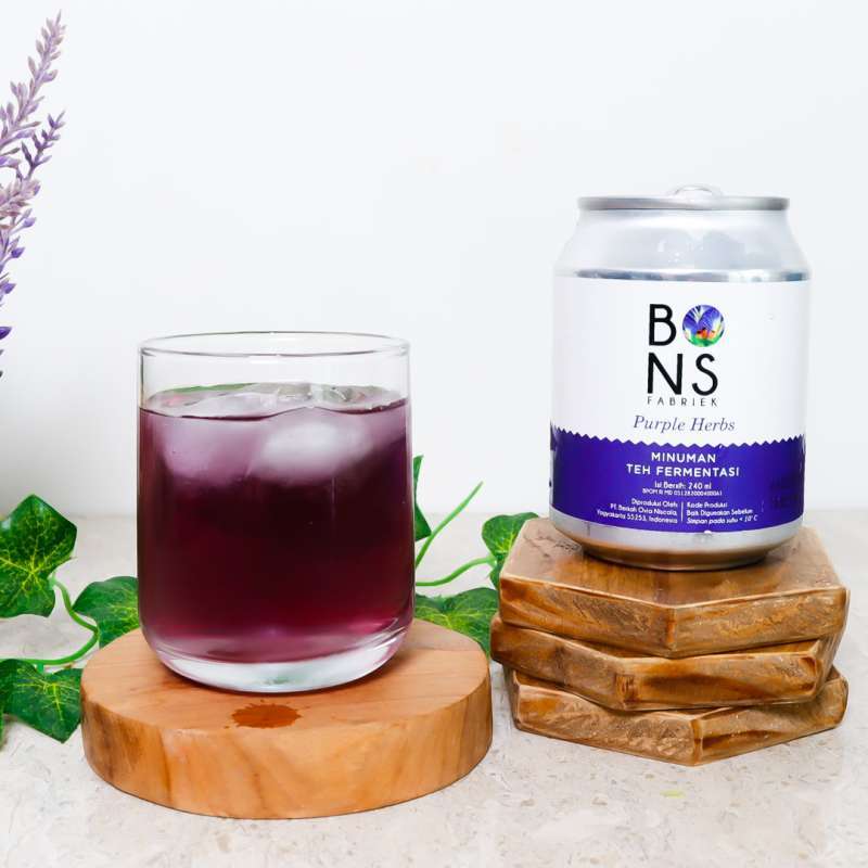 Jual 250ml Kombucha Purple Herbs Sparkling Drink Teh Fermentasi - Bons ...