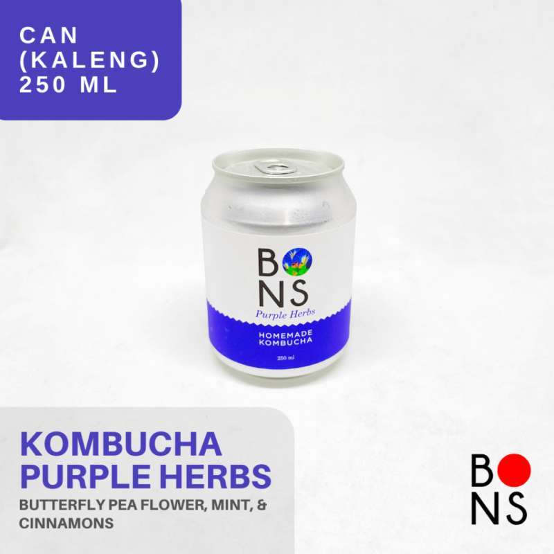 Jual 250ml Kombucha Purple Herbs Sparkling Drink Teh Fermentasi - Bons ...