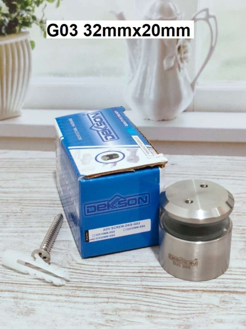 Jual Connector Baut Railing Kaca Ke Tembok Pin Kaca Padat Dekkson ...