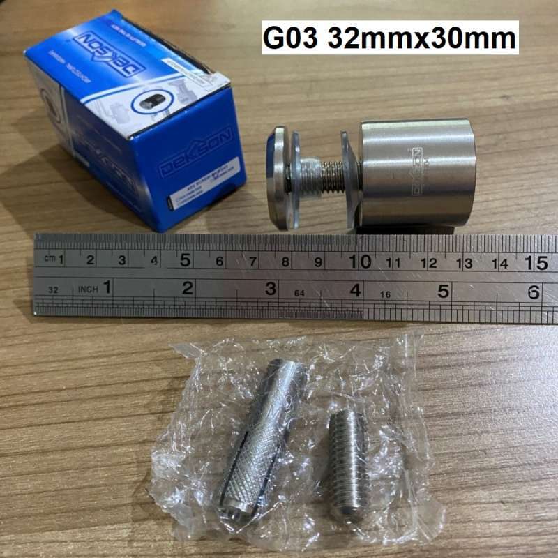 Jual Connector Baut Railing Kaca Ke Tembok Pin Kaca Padat Dekkson ...