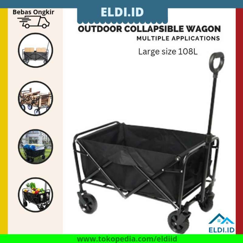 Jual Troli Barang Gerobak Lipat Trolley Camping Outdoor Folding Wagon ...