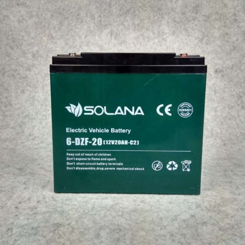 Jual Battery Aki Baterai Accu 20ah/12v Solana Electric Vehicle Batterai ...