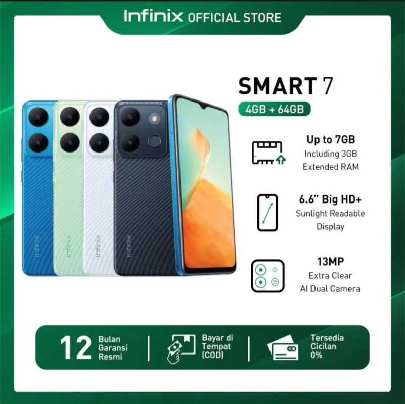 Jual Infinix Smart 7 Ram 4/64 GB Garansi Resmi Segel No Repack ...