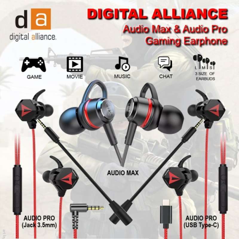 Promo Digital Alliance Da Audio Max - Da Audio Pro Gaming Earphone ...
