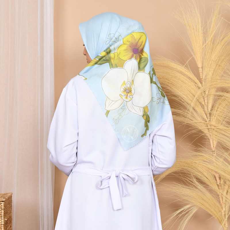 Jual Zainab Blue Magnetic Hijab By Noorain Hijab di Seller Noorain ...
