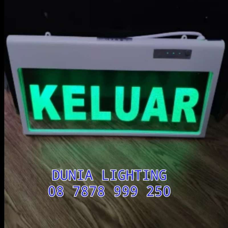 Promo Lampu Exit Keluar Led Emergency Transparan Hijau Sign Darurat ...