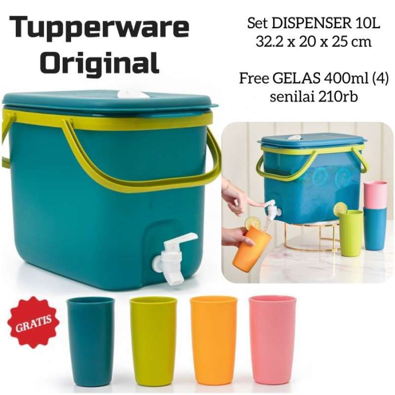Promo Tupperware Dispenser Air Infused Water Piknik Galon Botol Minum ...