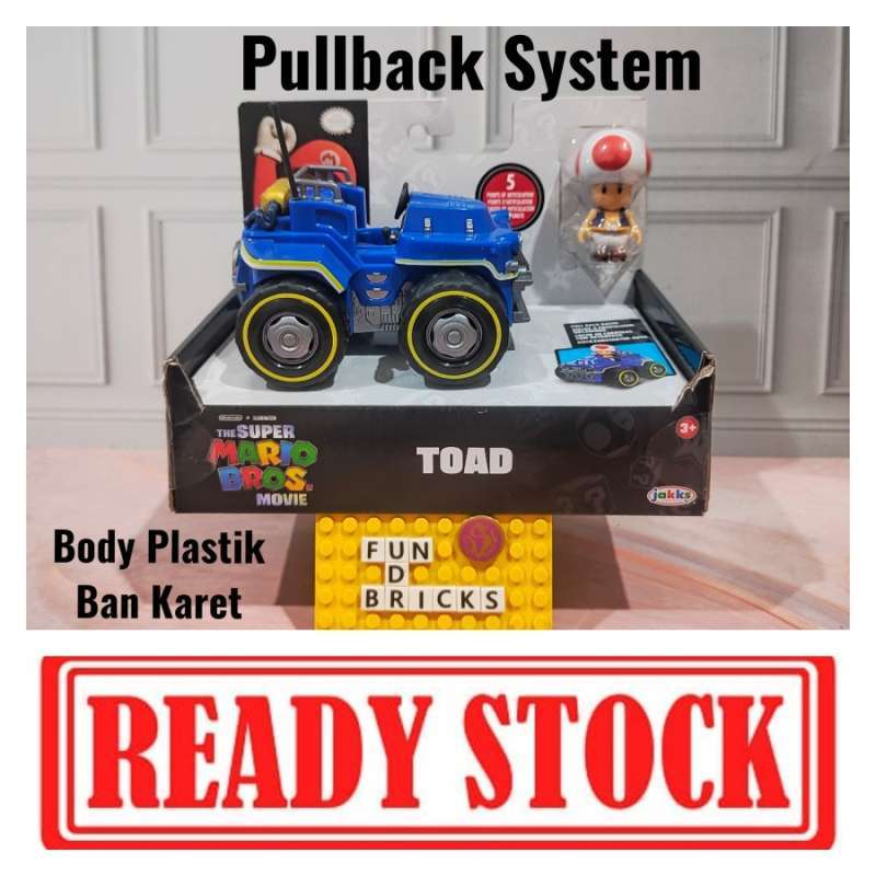 Jual The Super Mario Bros Movie Mario Kart Pull Back Racer Toad di ...