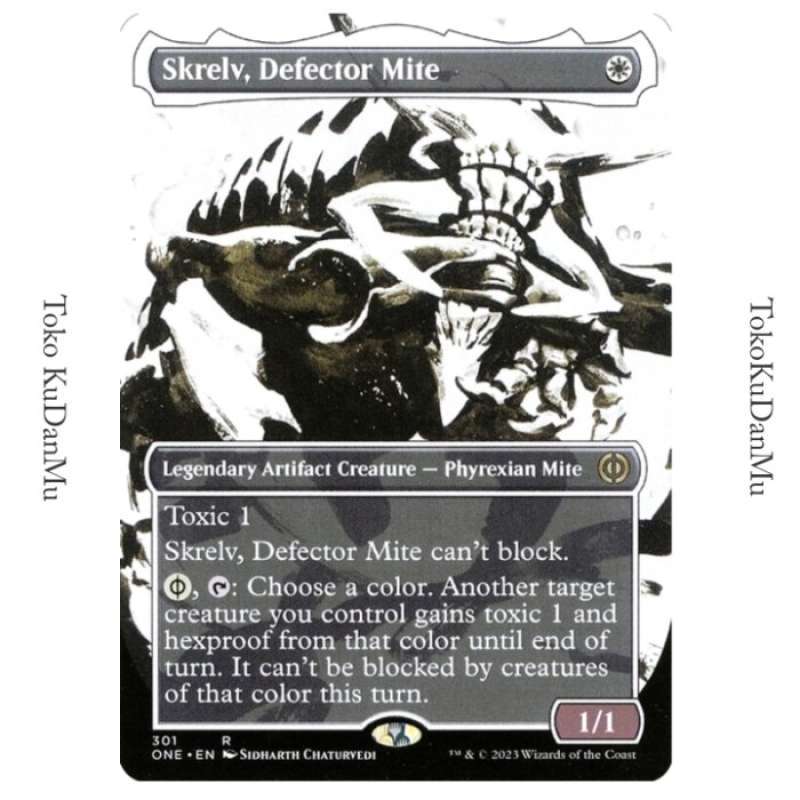 Promo Skrelv, Defector Mite | ONE | MTG (Borderless Showcase ...