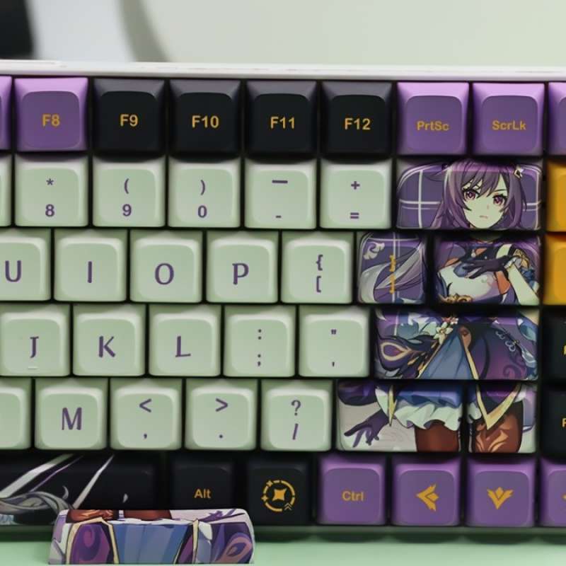 Promo Keycap Keycaps Genshin Impact Keqing 129 set OEM profile PBT ...
