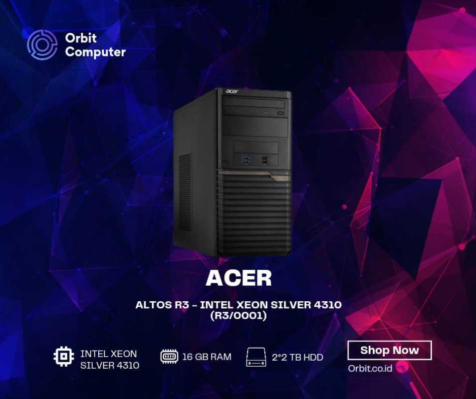 Jual Altos R3-intel Xeon Silver 4310 (r3/0001) 16gb 2*2tb Nl-sas Hdd Di ...