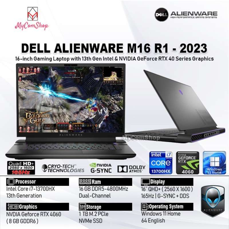 Jual Dell Alienware M16 R1 I7-13700hx 16gb Ram 1tb Ssd Rtx 4060 8gb 16 ...