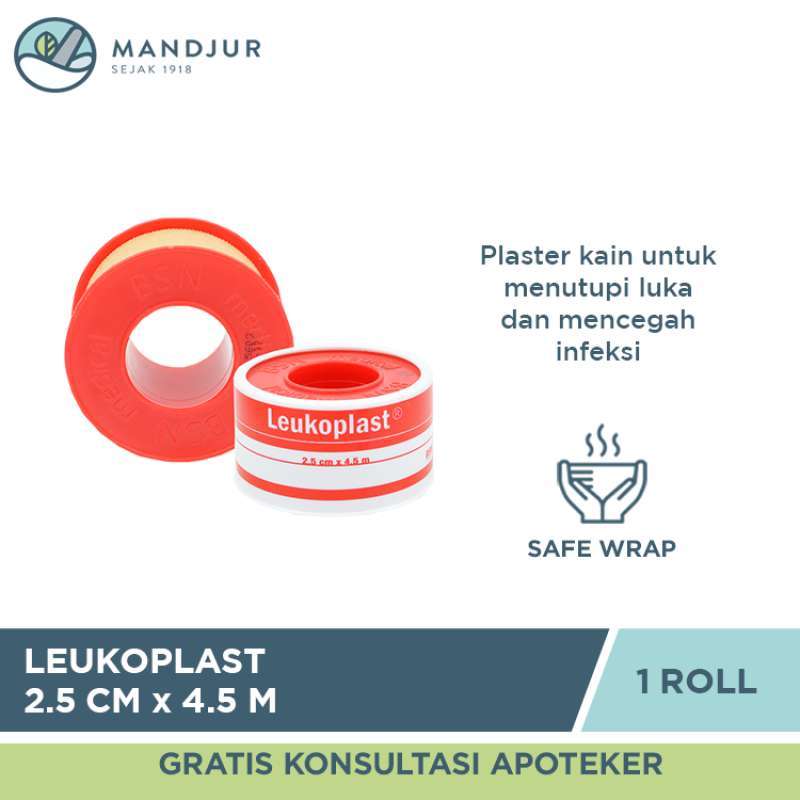 Jual Leukoplast Plaster Roll 2.5 CM x 4.5 M - Plaster Kain Penutup Luka Infusan Kateter di ...