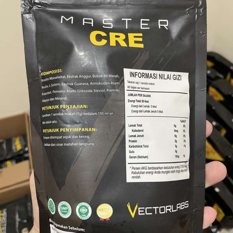 Jual Vectorlabs Master Cre Creatine 60 Serving 300 Gr Bpom, Halal di ...