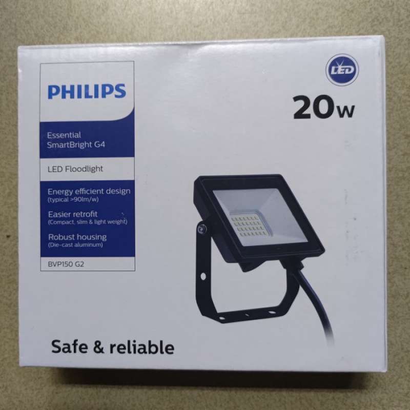 Promo PHILIPS Lampu Sorot LED 20W BVP150 G2 Flood light 20 watt Putih LED Diskon 23% di Seller ...