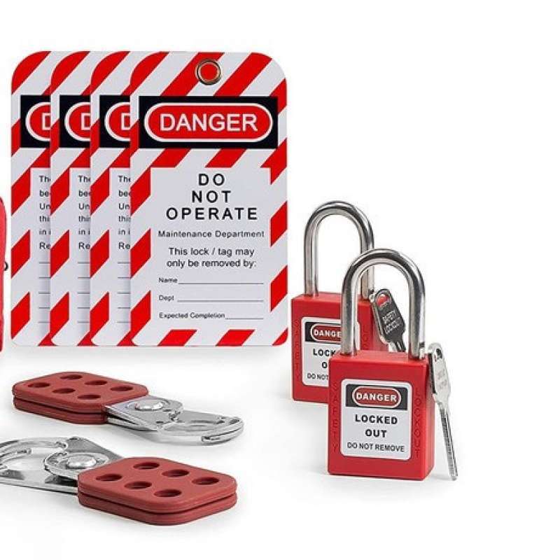 Promo LOTO KIT with Hasps, Loto Tags, Red Safety Padlocks Diskon 33% di ...