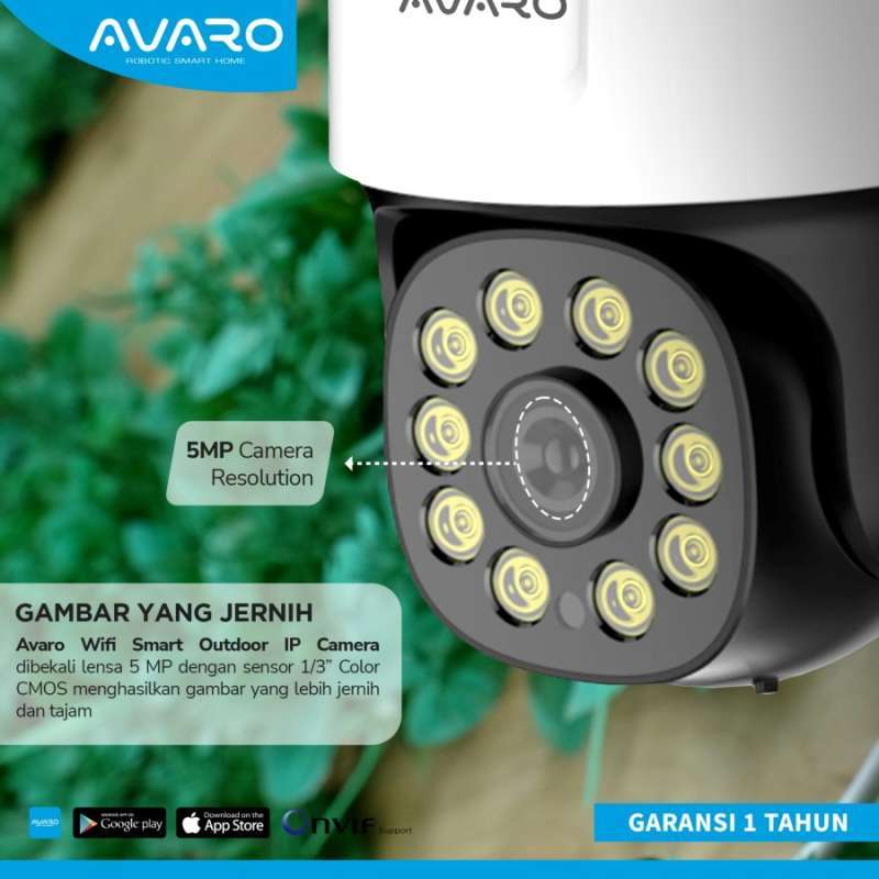 Promo Avaro Smart Wifi Ip Camera Cctv Outdoor Ct02 5mp Color ...