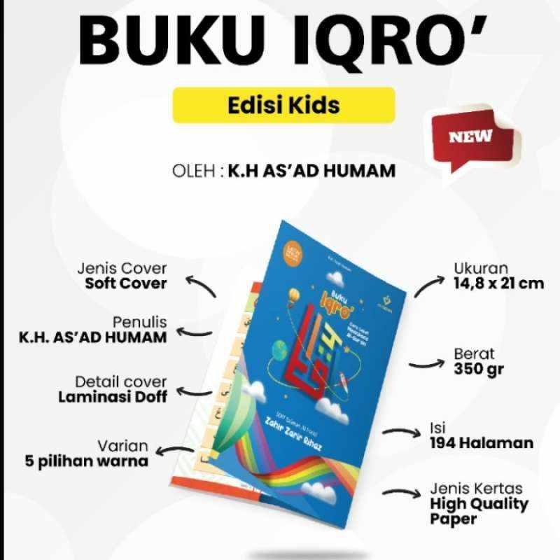 Promo Buku Iqro Custom Nama Kids/Junior/Anak A5 Latin Cara Cepat Baca ...