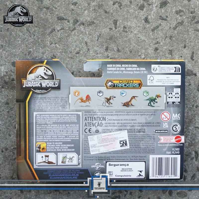 Jual Jurassic World Dino Trackers Danger Pack Xuanhanosaurus Raptor ...