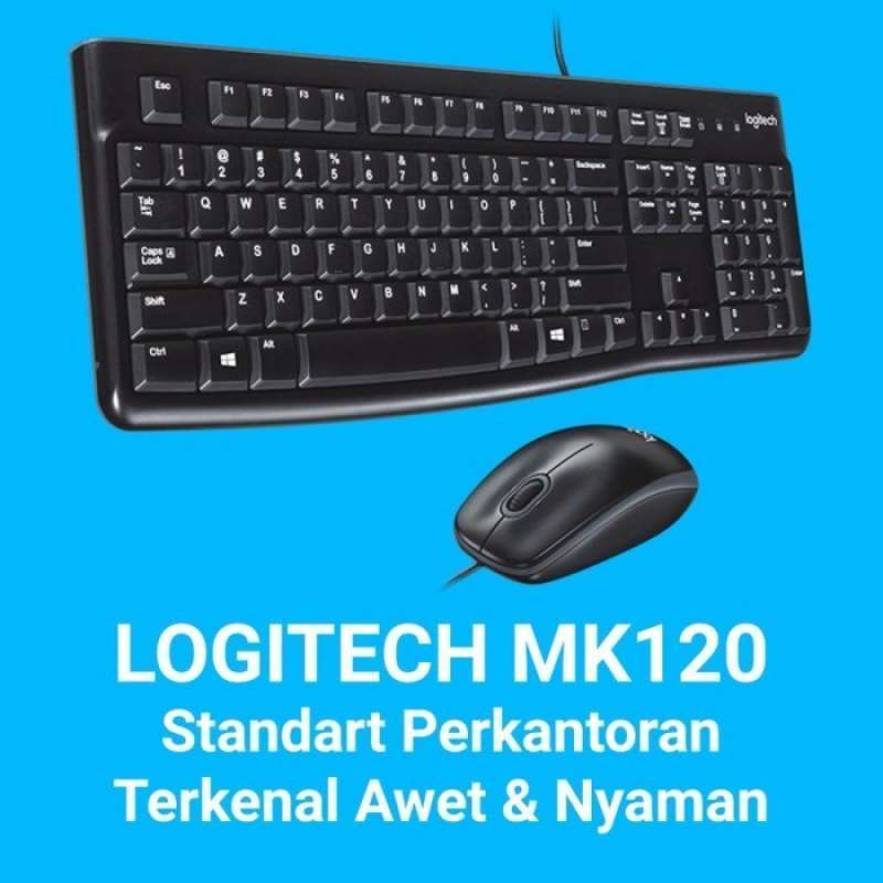 Promo Paket Keyboard & Mouse Logitech K120 & B100 Original Awet Diskon ...