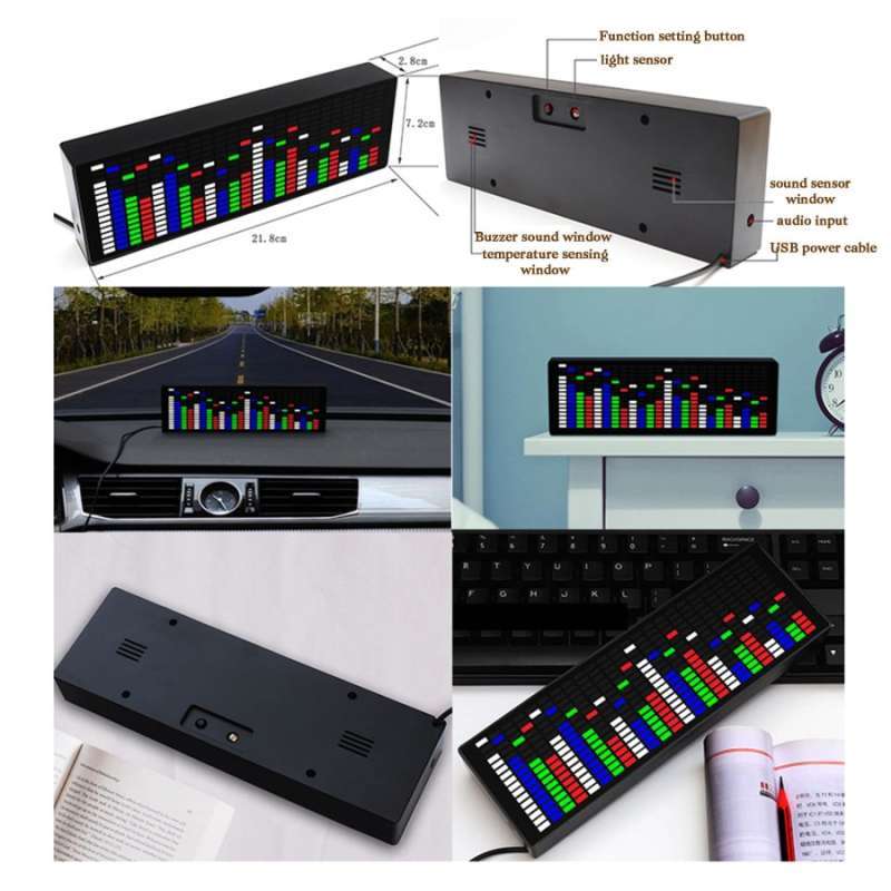 Jual Spectrum Jam Meja Rgb Sound Control Led Lampu Rgb Clock Music ...