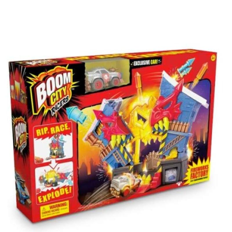 Promo Boom City Racers Fireworks Factory 3 in 1 Transforming Playset ...