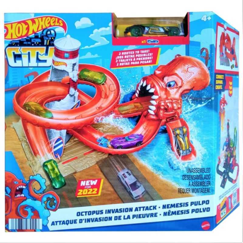 Promo HOT WHEELS OCTOPUS INVASION ATTACK PLAYSET TRACK HOTWHEEL MOBIL ...