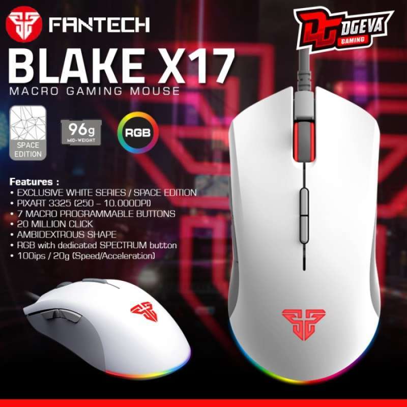 Jual Fantech X17 Blake RGB Space White Edition Gaming Mouse di Seller ...