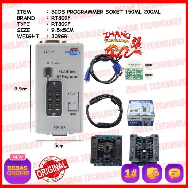 Promo FULLSET ALAT FLASH BIOS PROGRAMMER RT809F+150ML+200ML ORIGINAL Diskon 33% di Seller ...