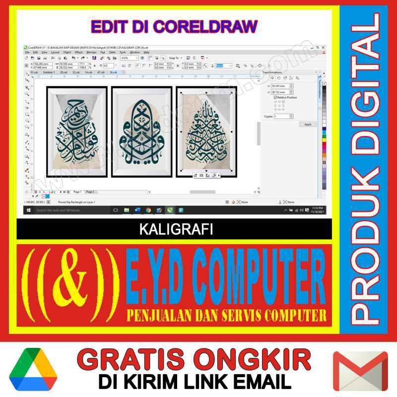 Jual Desain Kaligrafi Hiasan Dinding Caligrafi Untuk Rumah Editing ...