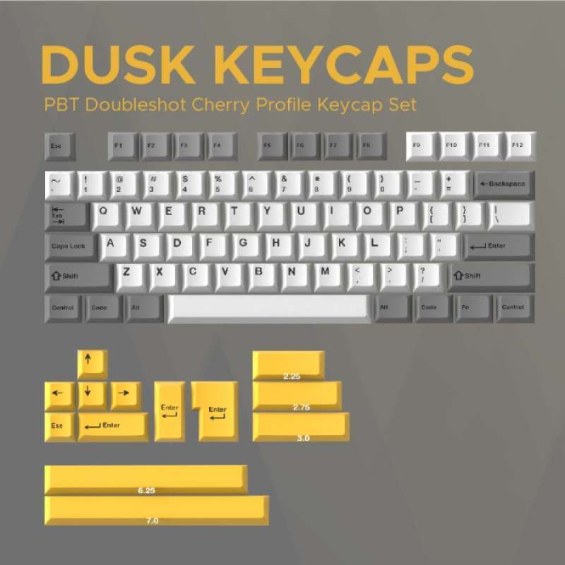 Promo Noir Dusk Keycaps - PBT Doubleshot Cherry Profile Keycap Set ...