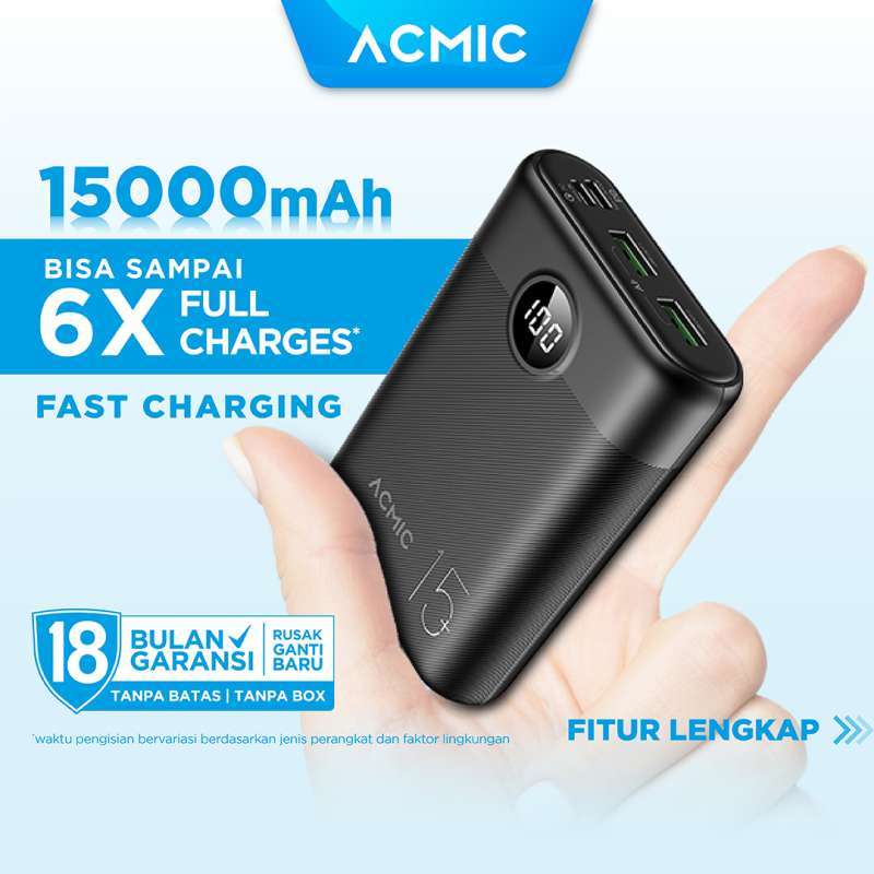 Promo Acmic Digimax Supermini Digital Aicharge Power Bank (qc4 + Pd ...