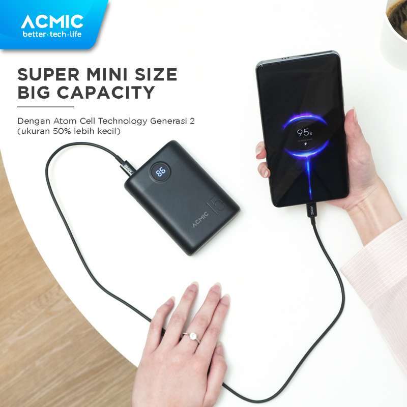 Promo Acmic Digimax Supermini Digital Aicharge Power Bank (qc4 + Pd ...