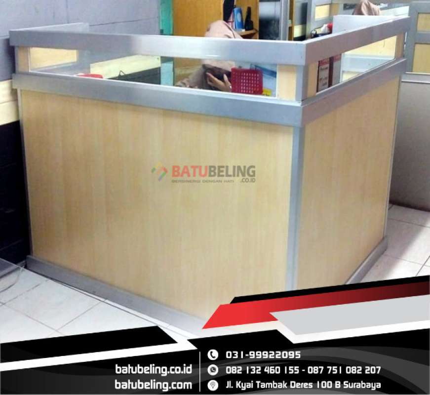 Promo Cubicle Kantor Phenolic Resin Meja Partisi Kubikal Ruangan ...