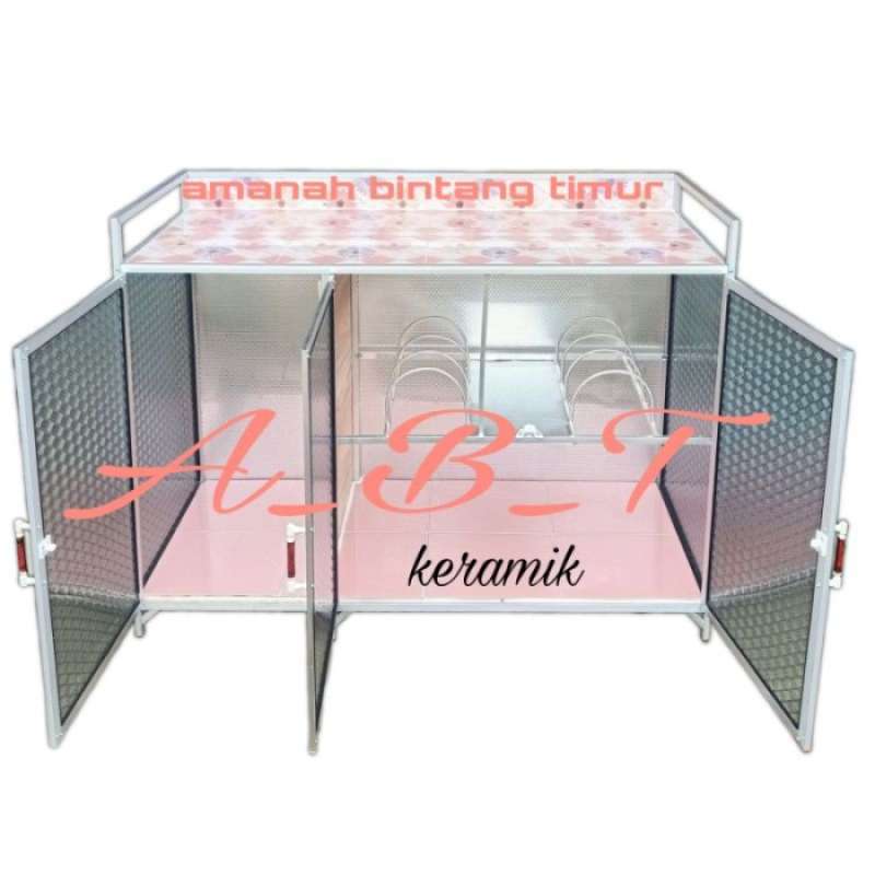 Jual Meja Kompor Pintu 3 Plus Rak Piring Bagian Bawah Full Keramik Di ...