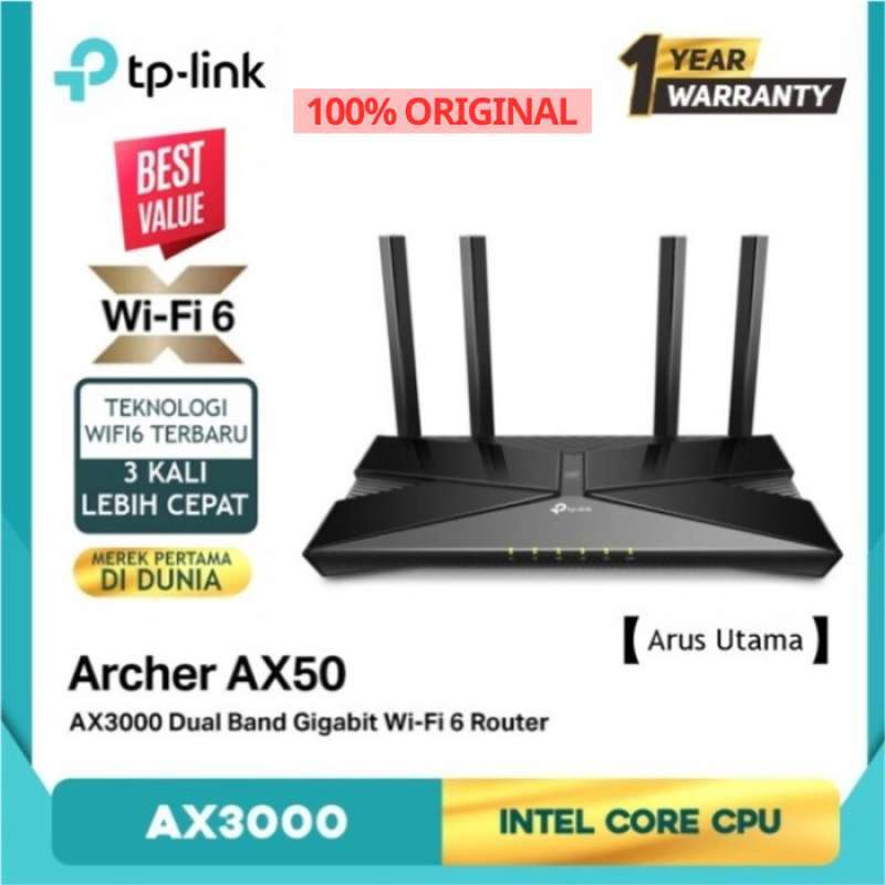 Promo Archer AX50 AX3000 Dual Band Gigabit Wi-Fi 6 Router ...