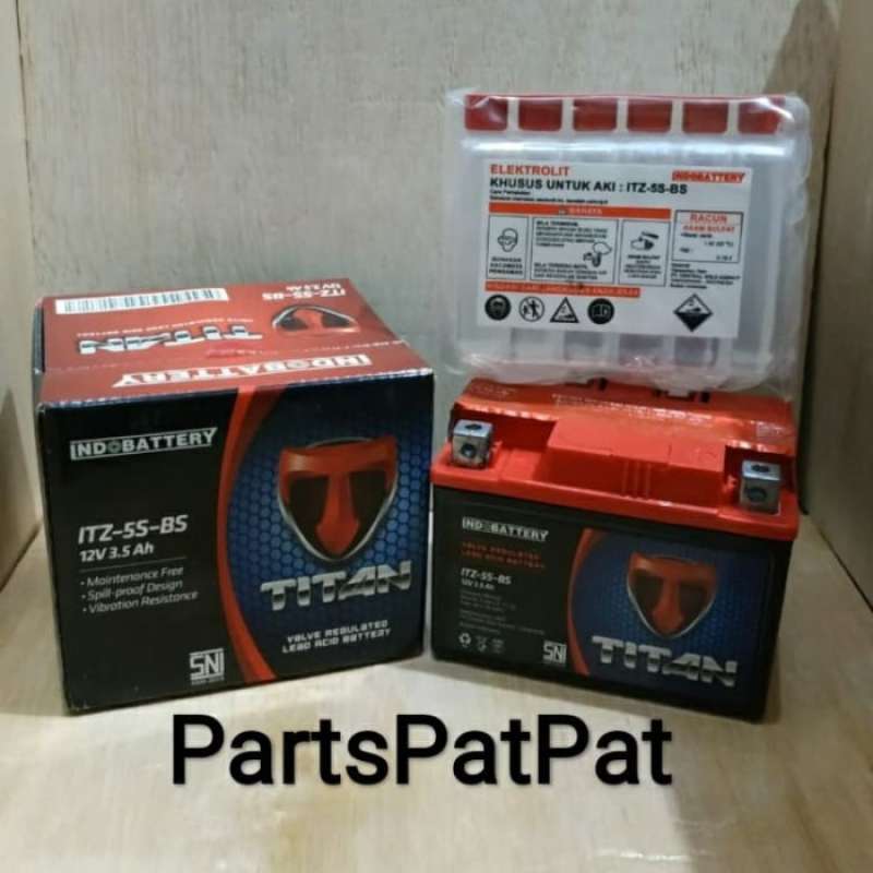 Promo Aki Gtz-5s Titan Indoparts Accu Titan Indobattery Itz-5s,itz5s ...