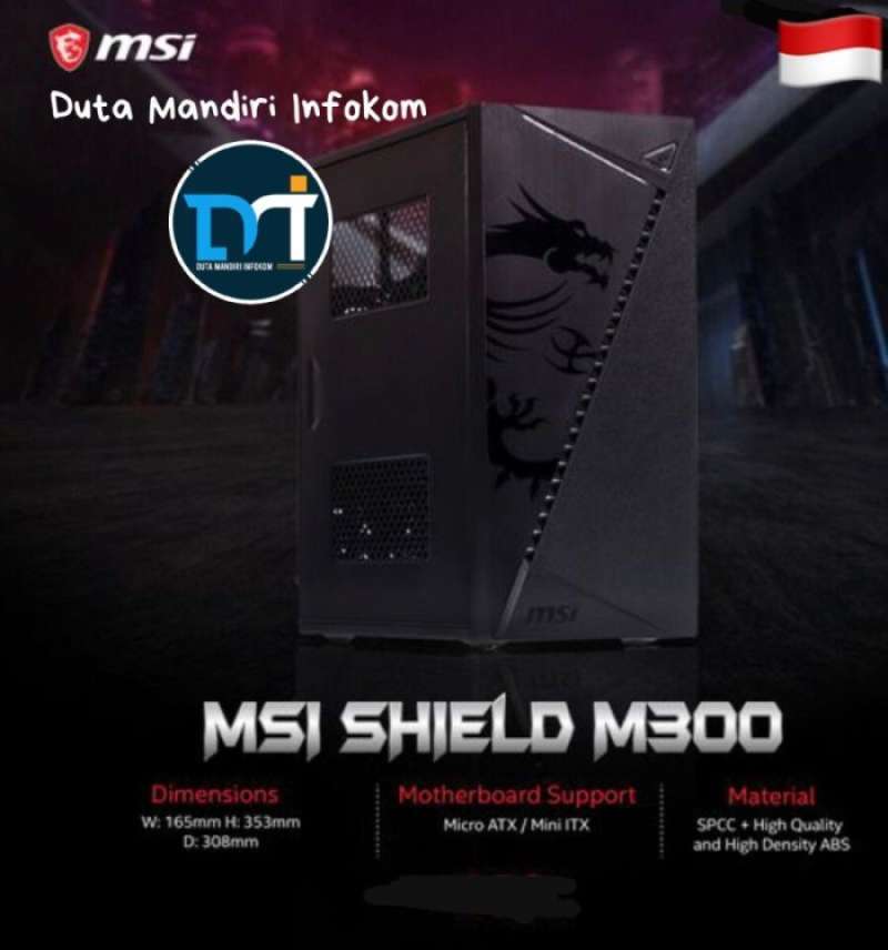 Promo Msi MAG Shield M300 - Mid-Tower fits m-ATX Black Computer Case ...