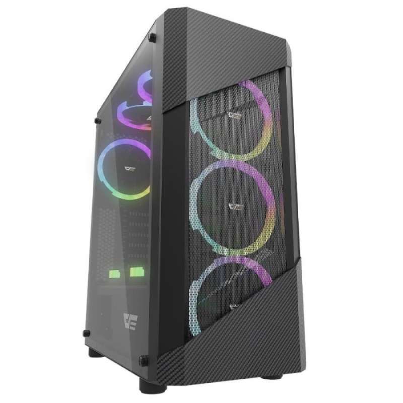 Promo Aigo DarkFlash Pollux Black - Iron Mesh Mid Tower ATX Gaming Case ...