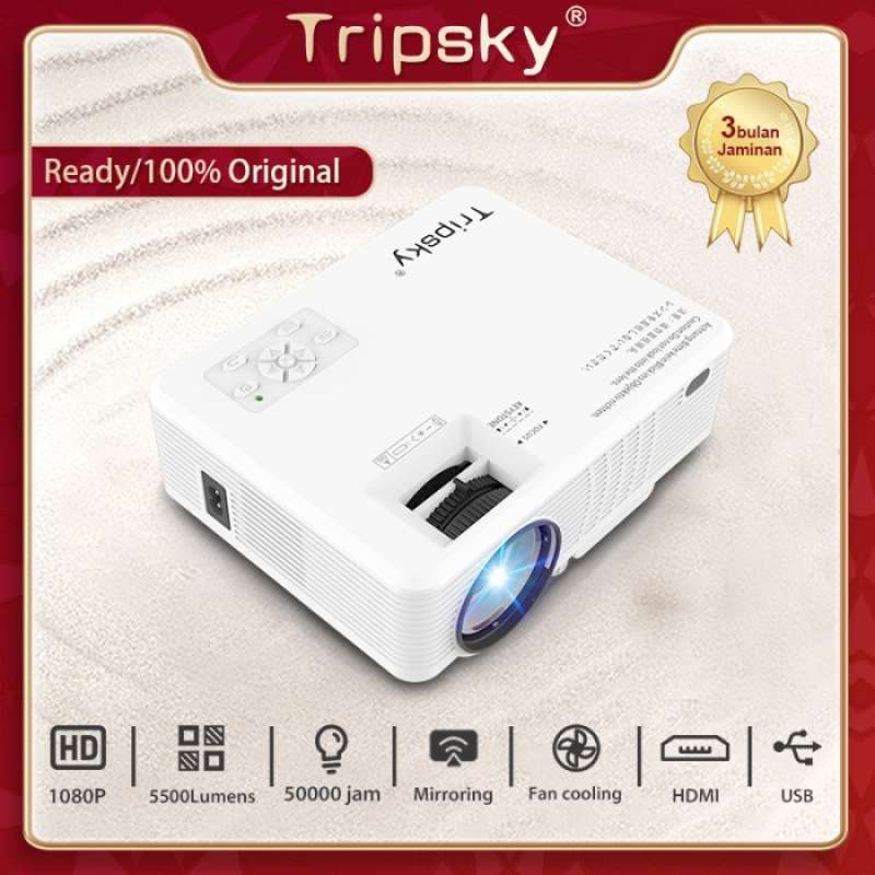 Jual Proyektor Led-tripsky-1080p Hd Home Theater T3 Mini Proyektor Di ...