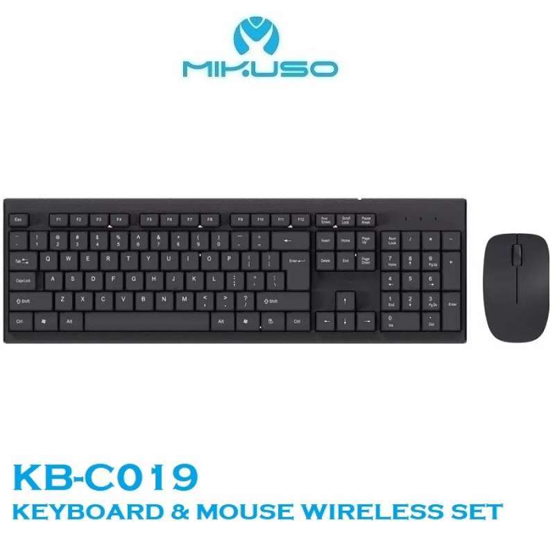 Promo Mikuso KB-C019 Keyboard & Mouse Wireless Combo Keyboard Paseo 2.4GHz Diskon 23% di Seller ...