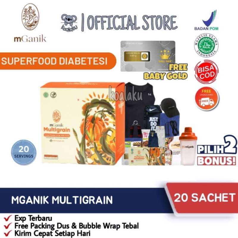 Jual mganik multigrain minuman sereal untuk diabetes 1 box isi 6 | 20 ...
