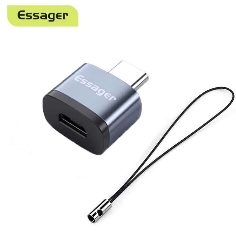 Jual Essager Adaptor OTG Converter Micro USB Female To Type C Male Data TF di Seller Essager ...