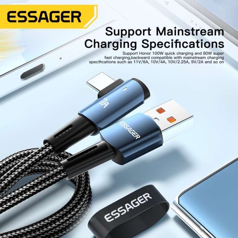 Jual Essager Kabel Charger Gaming Elbow USB To Type C Fast Charging ...