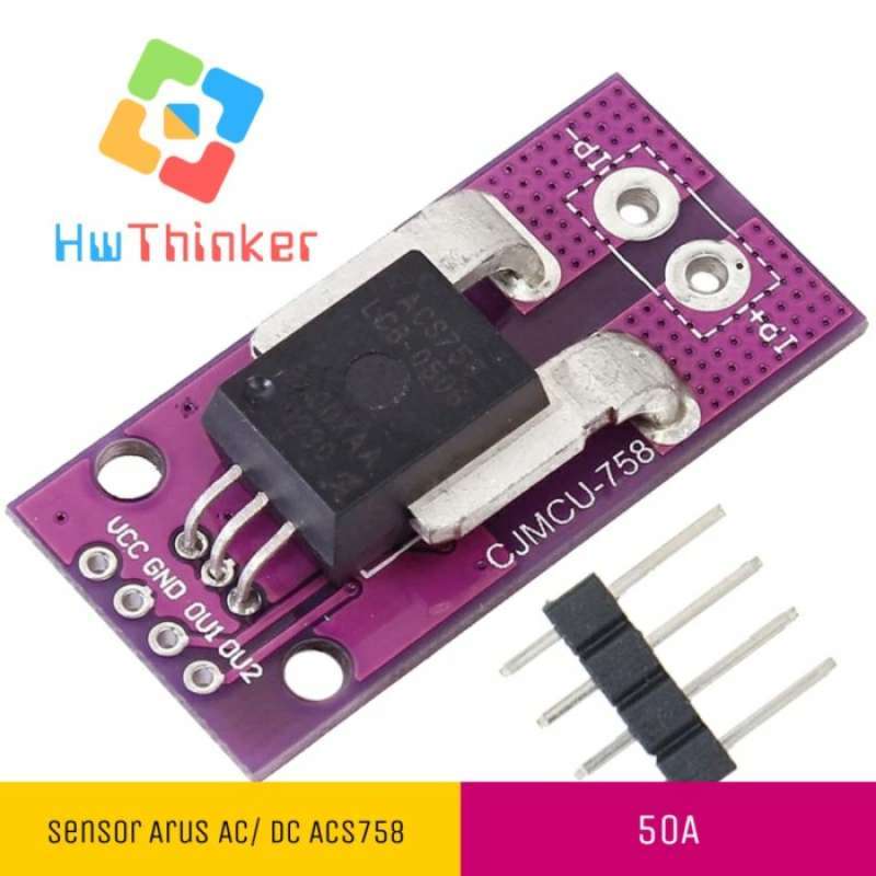 Promo Modul Sensor Arus Hall Current Sensor Acs758 50A 100A 150A Ac Dc ...