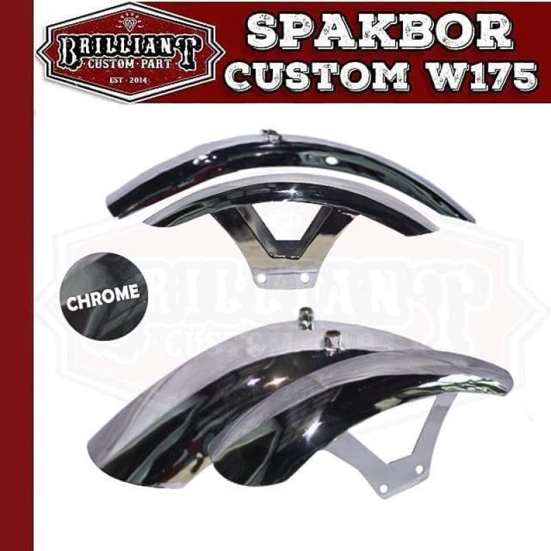 Promo Spakbor Custom - Kawasaki W175 Pnp Kit. Depan Belakang, Chrome ...