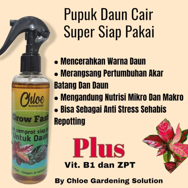 Promo grow fast pupuk daun semprot aglonema dan semua jenis tanaman ...
