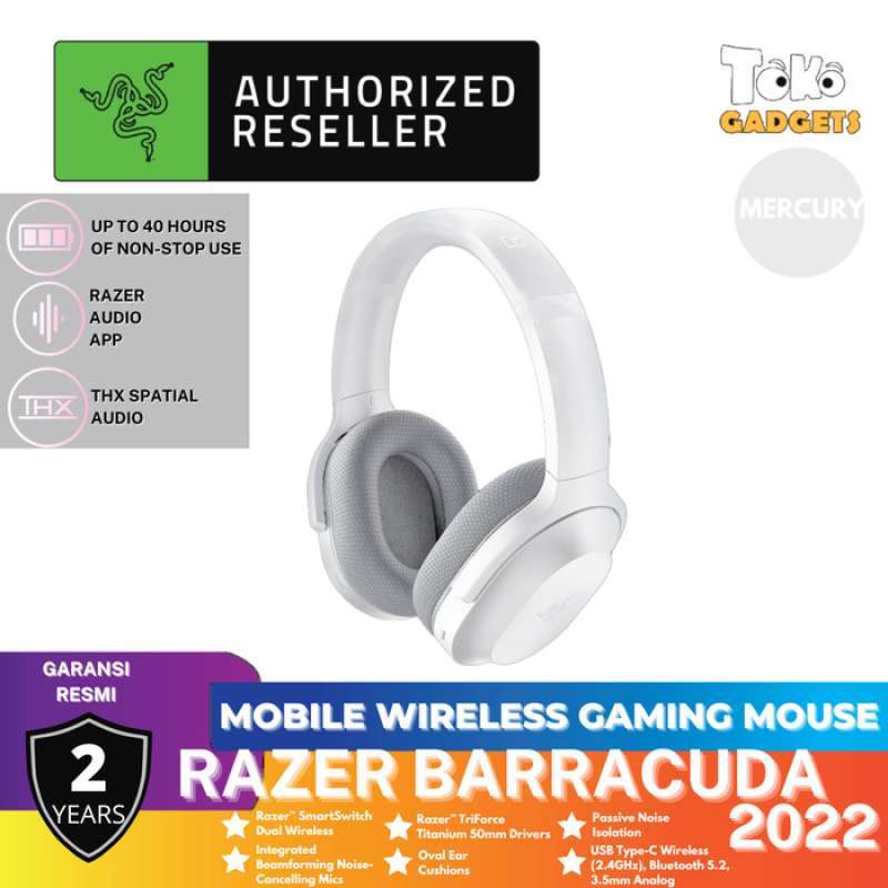 Jual Razer Barracuda - Mercury - Multi-platform Gaming Headset (2022 ...
