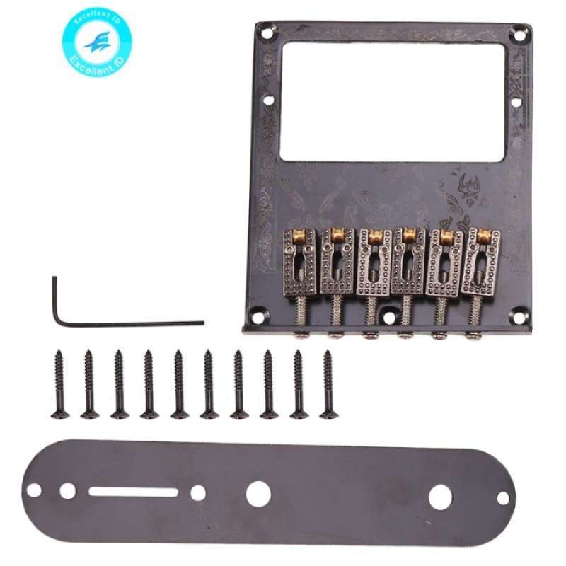 Jual 6 String Saddle Kontrol Volume Bridge Kit Pengganti Dengan Plat ...