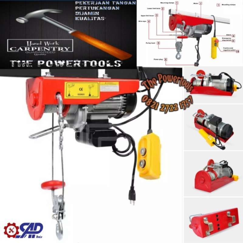 Promo Katrol Elektrik / Mini Electric Hoist Capacity PA1000 Sling 20 ...